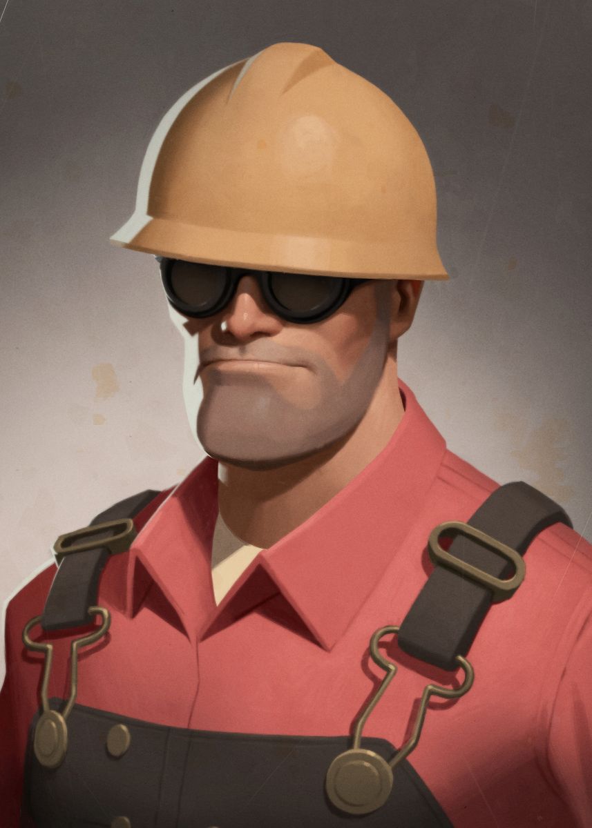 'Engineer' Poster, picture, metal print, paint by Team Fortress 2 ...