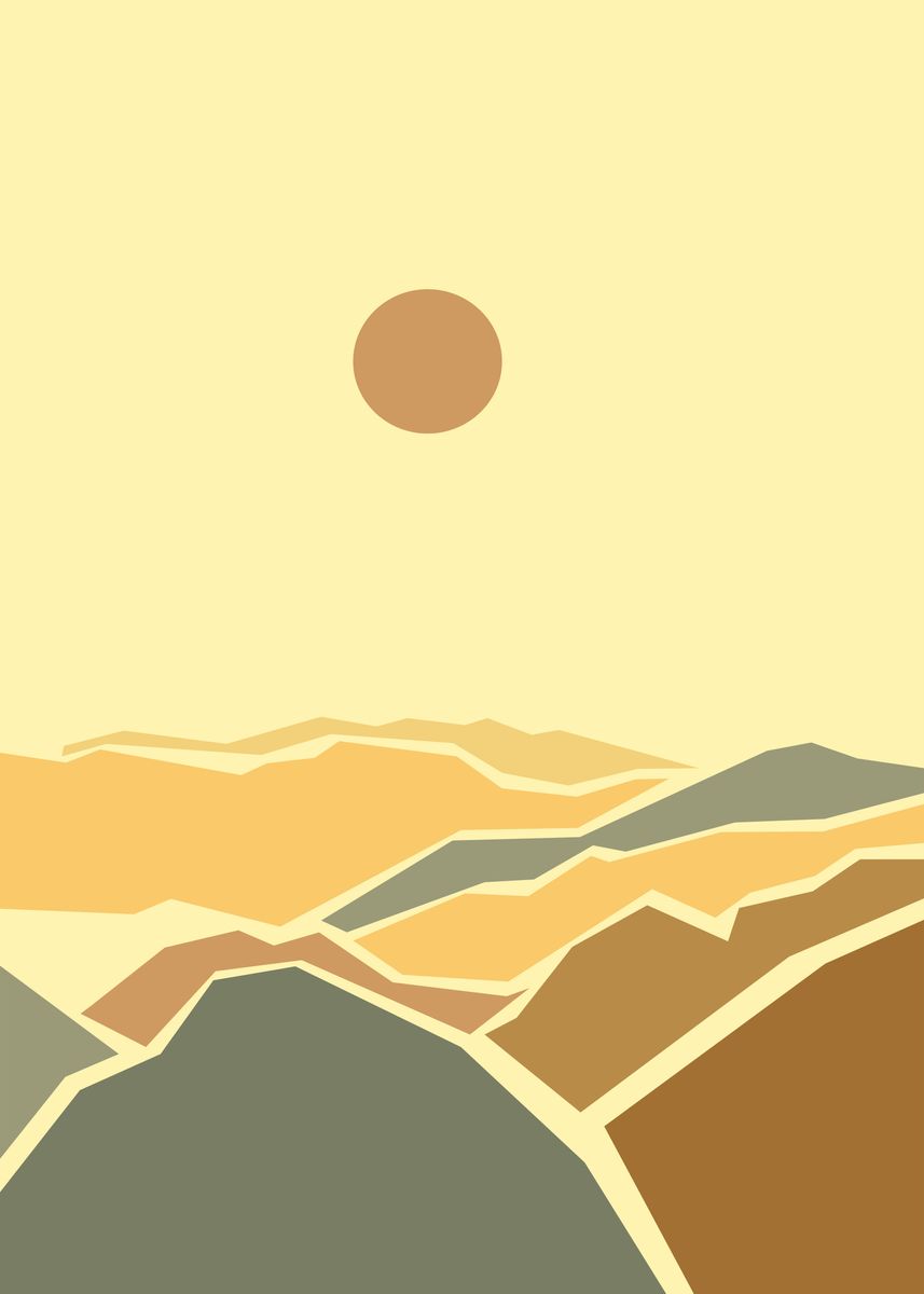 'beautiful abstract mount' Poster, picture, metal print, paint by Ratna ...