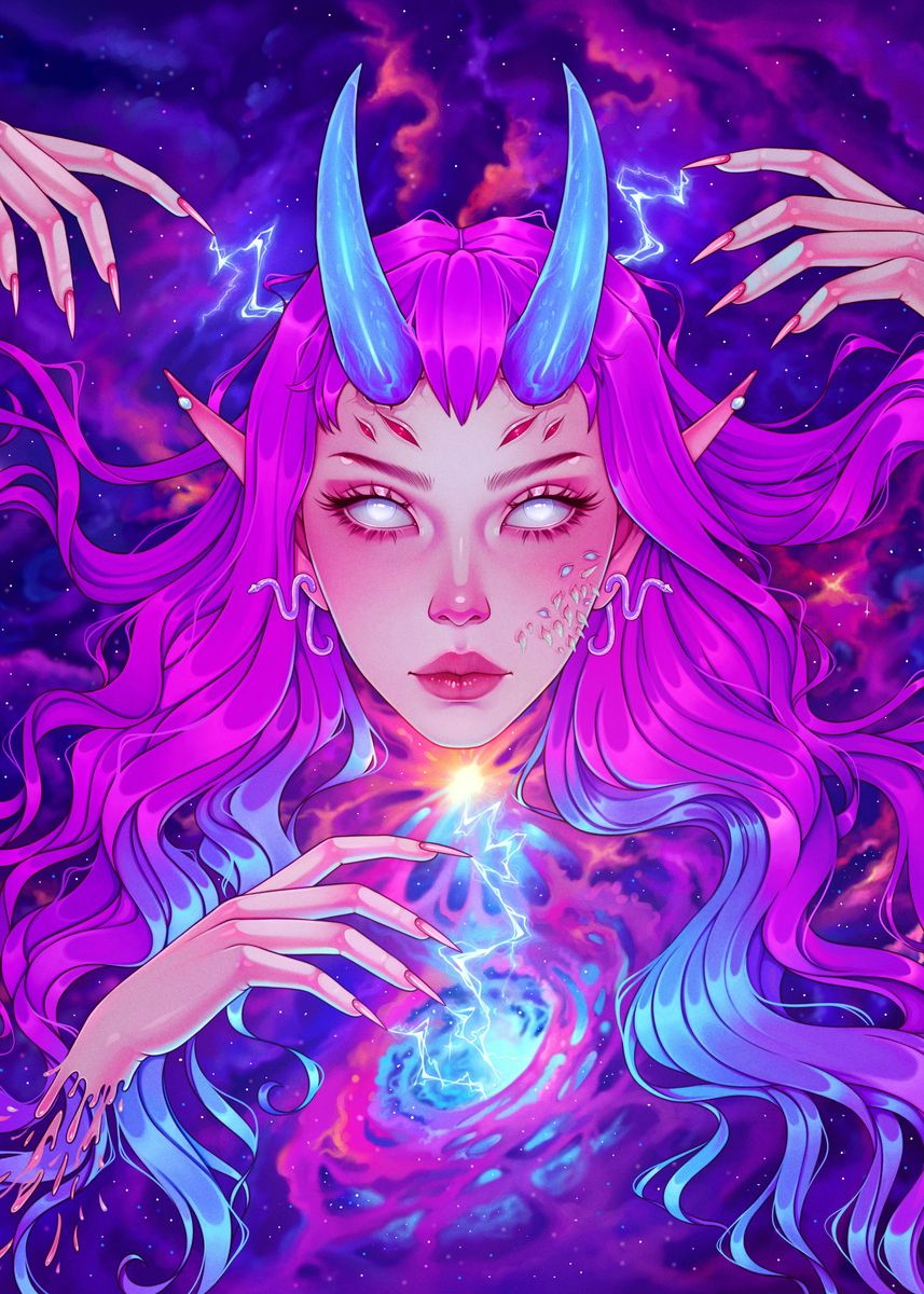 'The Oracle' Poster, picture, metal print, paint by Meowgress | Displate