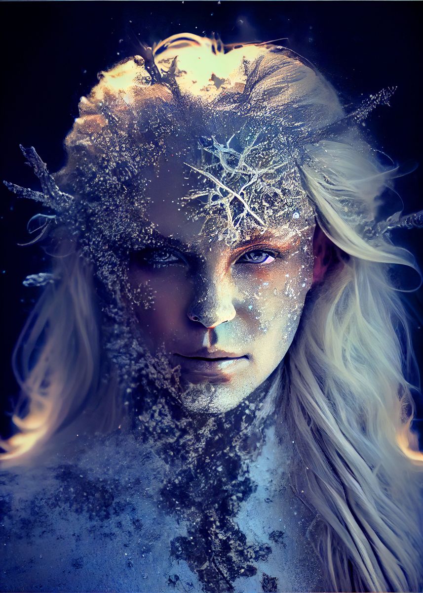 'Frost Queen' Poster, picture, metal print, paint by Vendzi | Displate