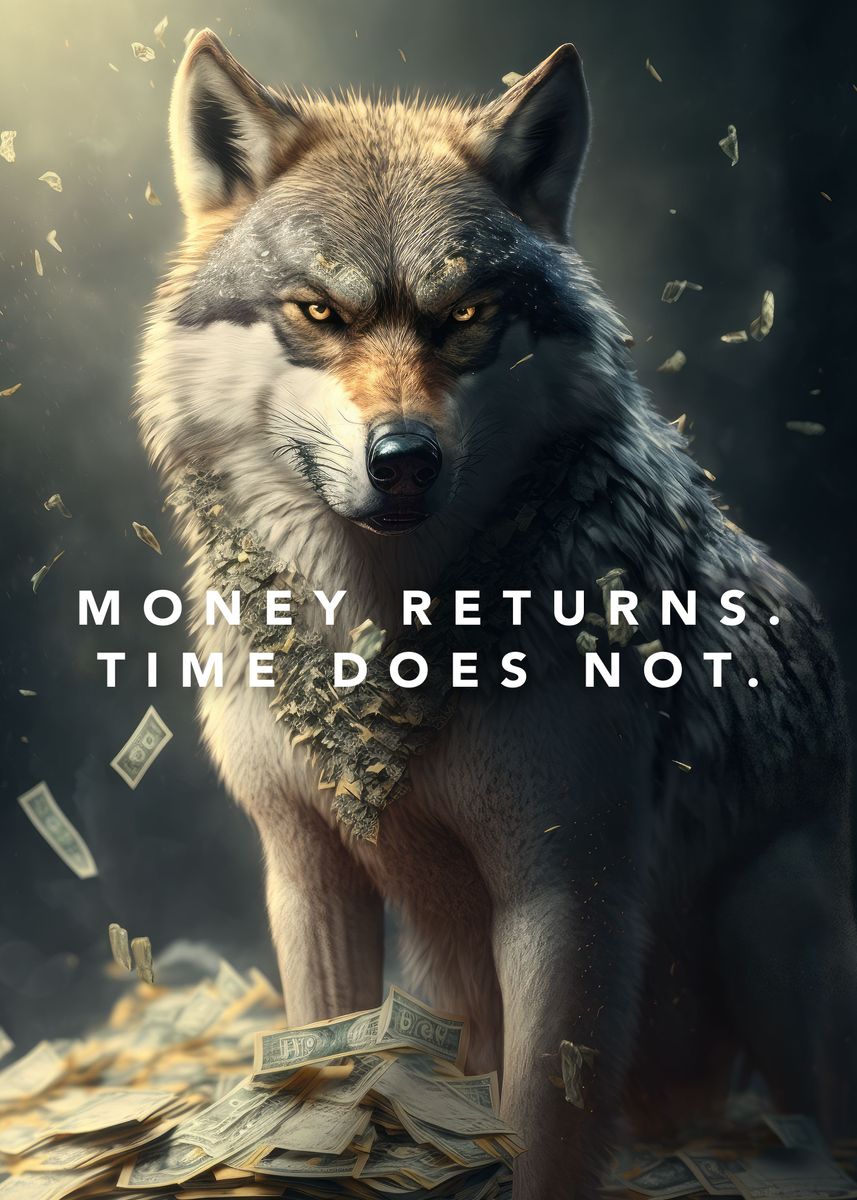 'Money Returns Motivation' Poster, picture, metal print, paint by ...