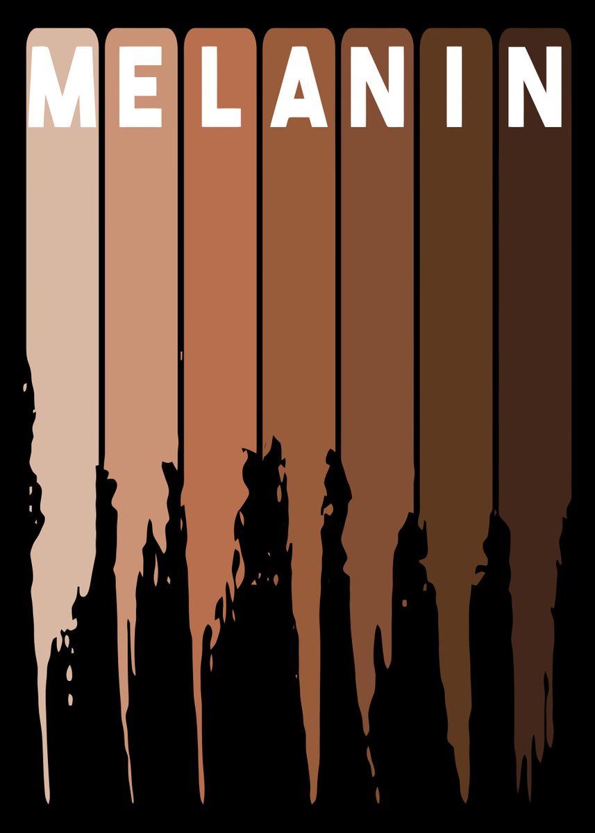 'Melanin Dripping Proud ' Poster, picture, metal print, paint by Ron ...