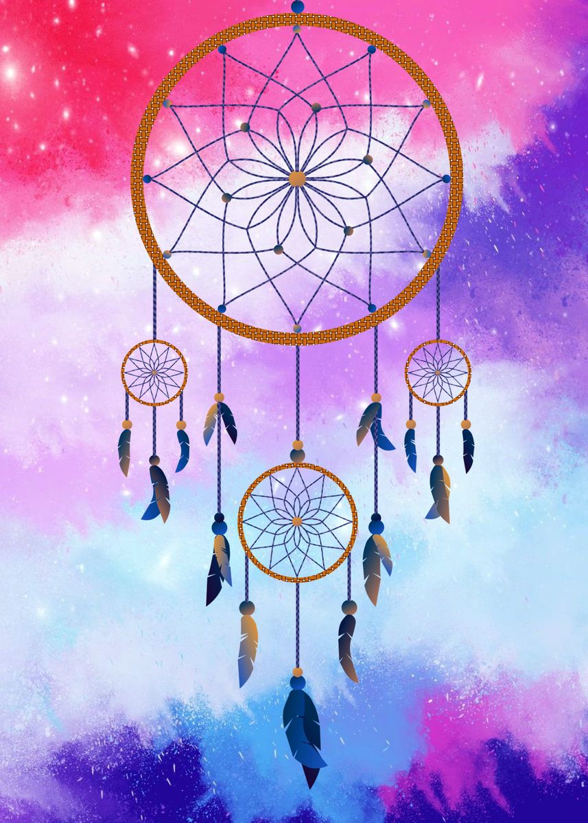 'Colorful Dream Catcher' Poster, picture, metal print, paint by Max ...