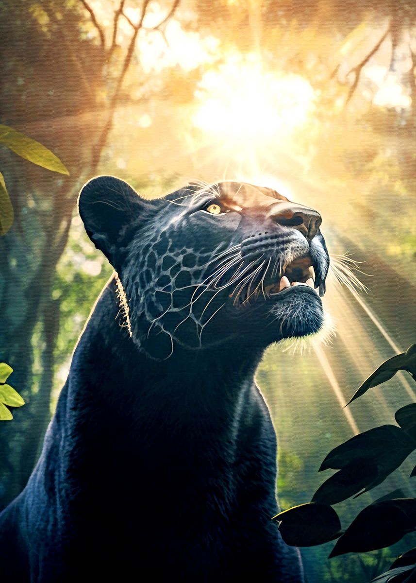 'Panther' Poster, picture, metal print, paint by minh doan | Displate