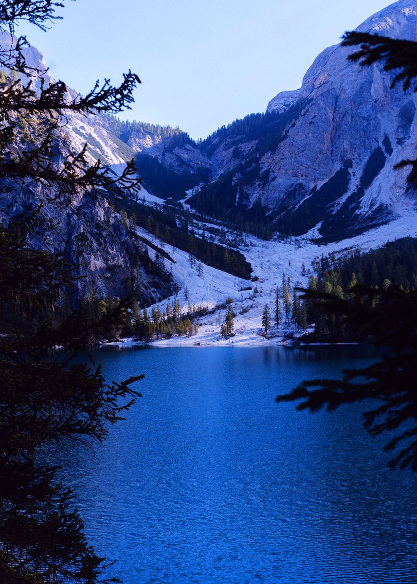 'SNOW LAKE ' Poster, picture, metal print, paint by LuckStory | Displate