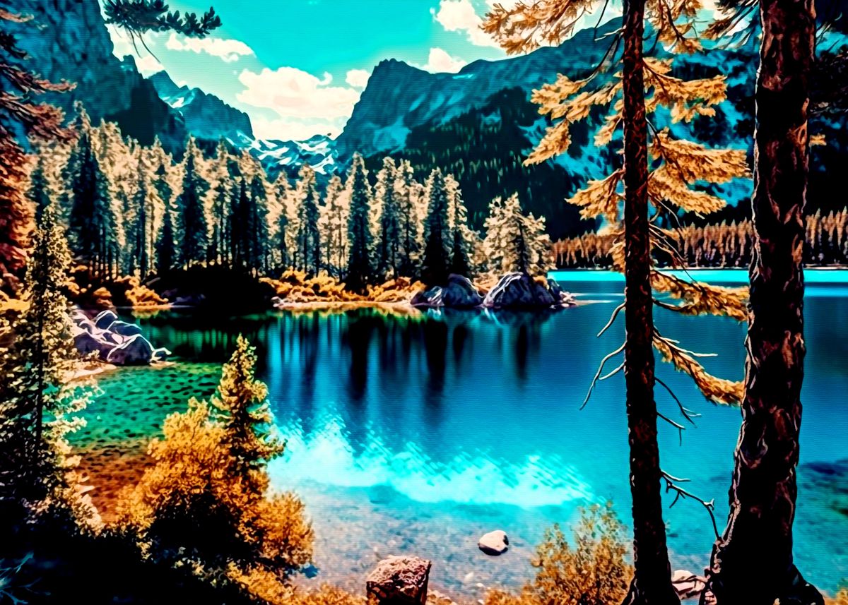 'Landscape' Poster by Miracle Art | Displate