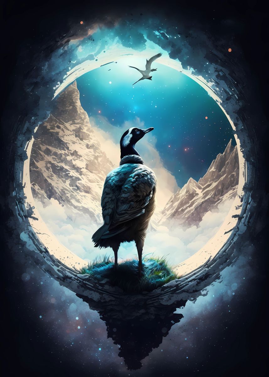 'Goose Imaginary creatures' Poster, picture, metal print, paint by ...