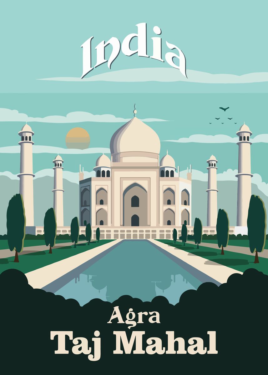 'Travel to taj mahal' Poster, picture, metal print, paint by Leonardo ...
