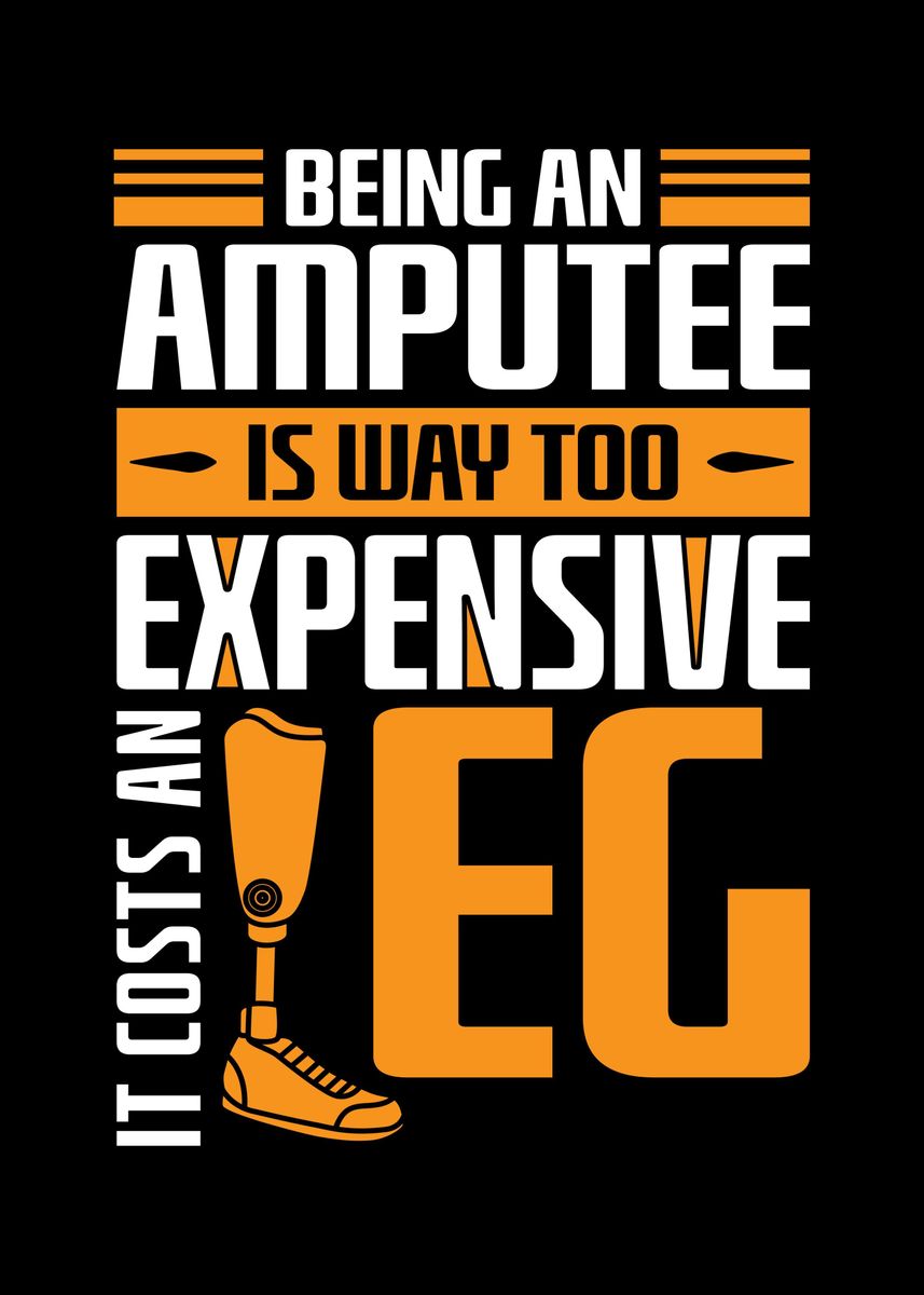 'Leg Amputee' Poster, picture, metal print, paint by Sebastian Wünsche ...