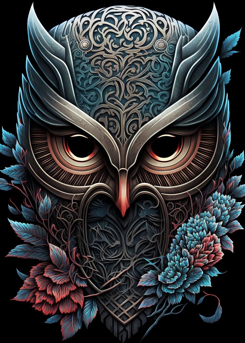 'Owl Fictitious' Poster, picture, metal print, paint by Jasper World ...