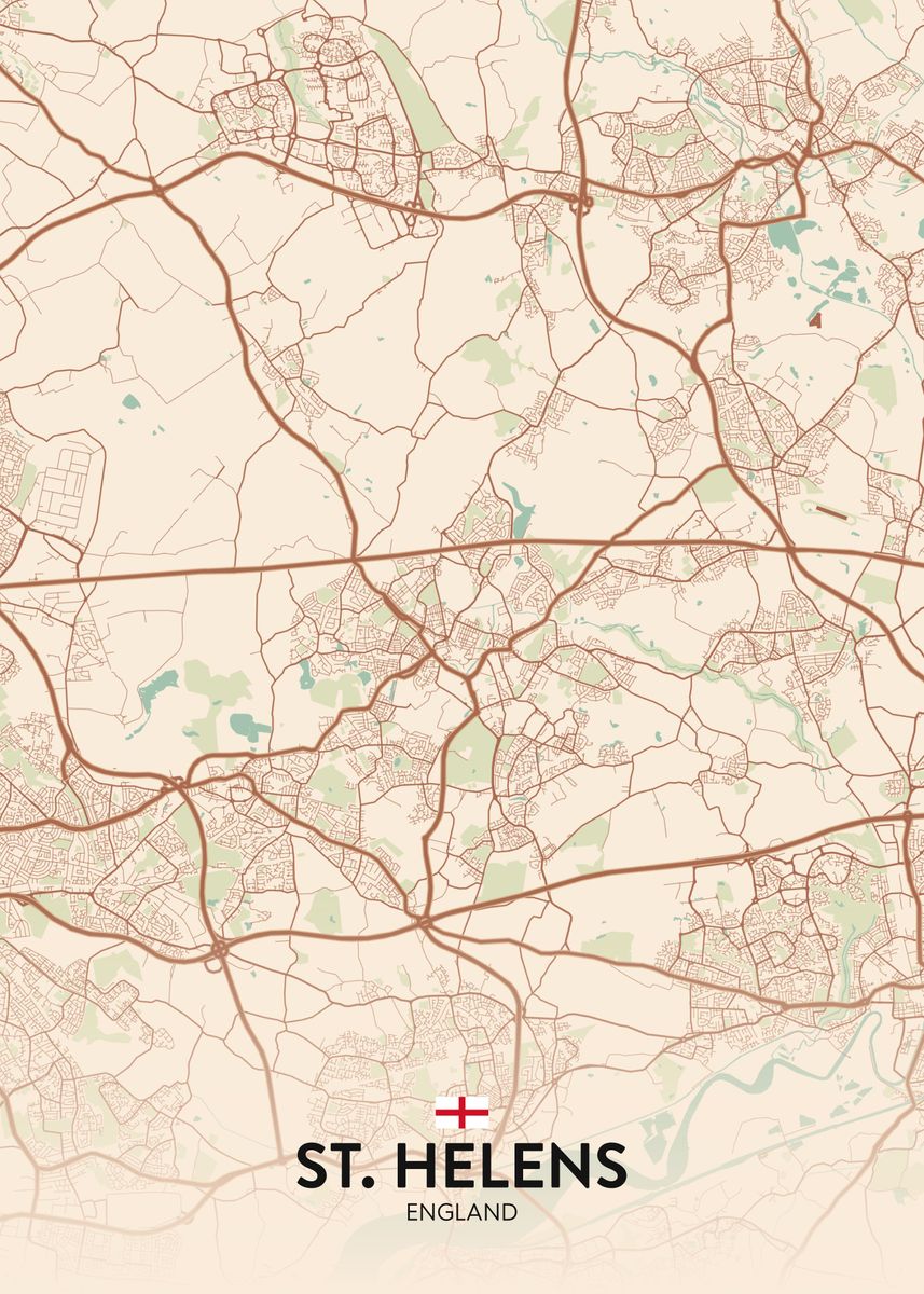 'St Helens UK' Poster, picture, metal print, paint by IMR Designs ...