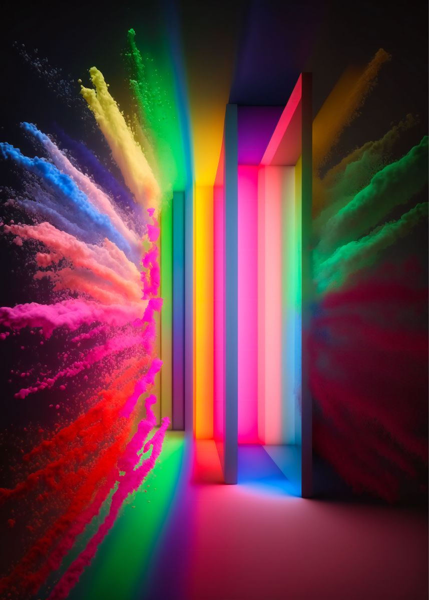 'Polychromatic Panorama' Poster, picture, metal print, paint by Sparkls ...