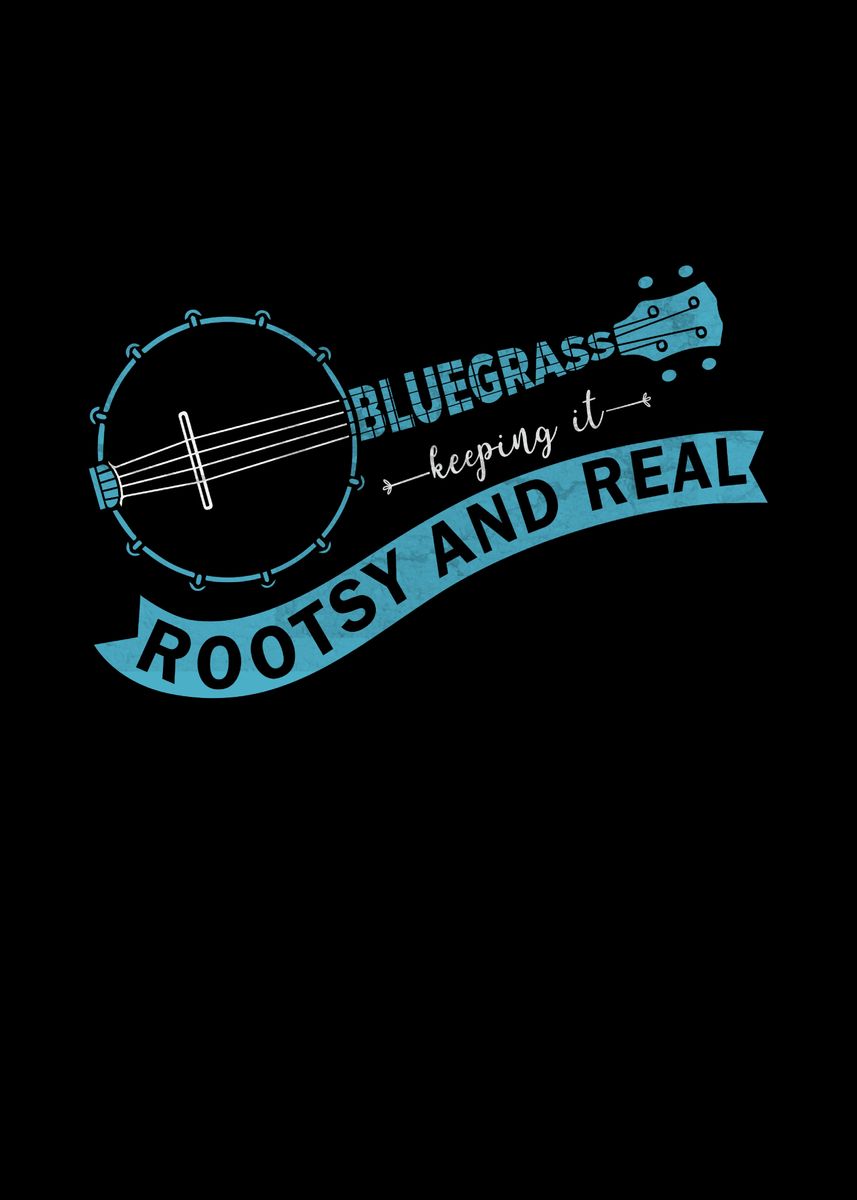 'Banjo Bluegrass Musician' Poster by Michael | Displate