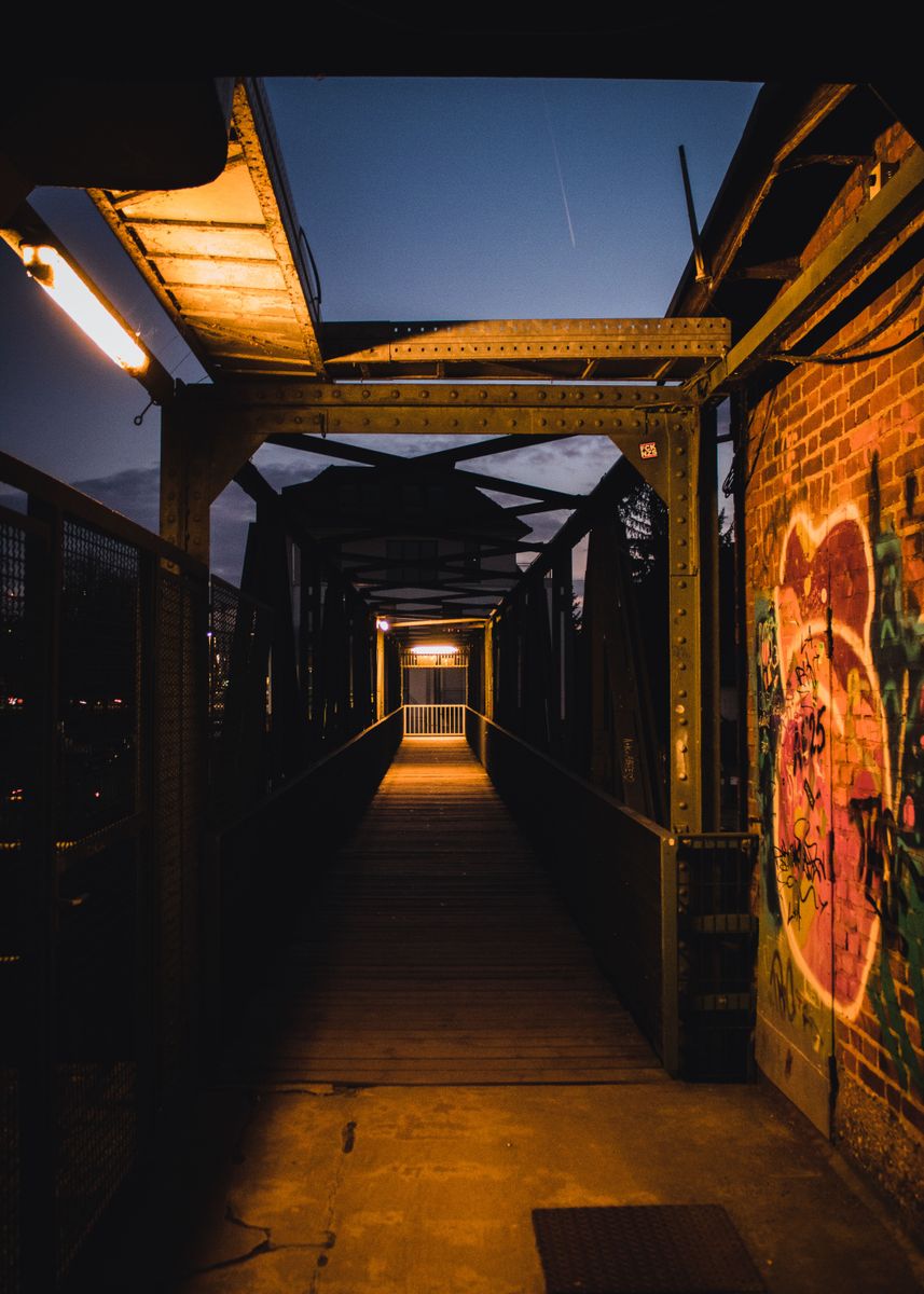 'Bridge Graffiti ' Poster, picture, metal print, paint by Hendrik Zahn ...