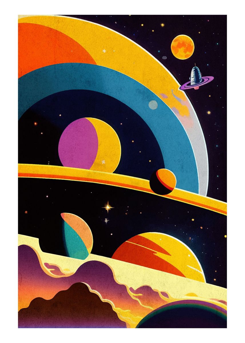 'planet' Poster, picture, metal print, paint by retno triningsih ...