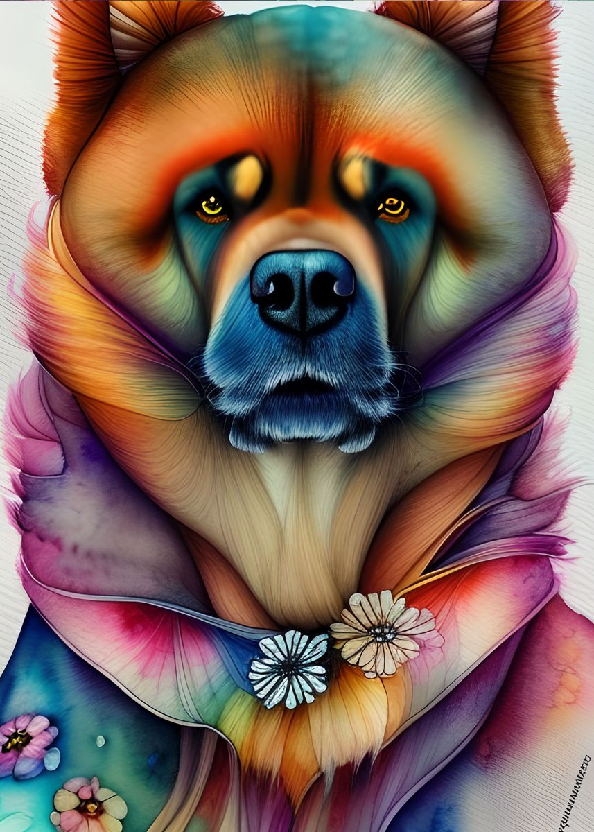 'Fanciful Fido' Poster, picture, metal print, paint by Creative Design ...