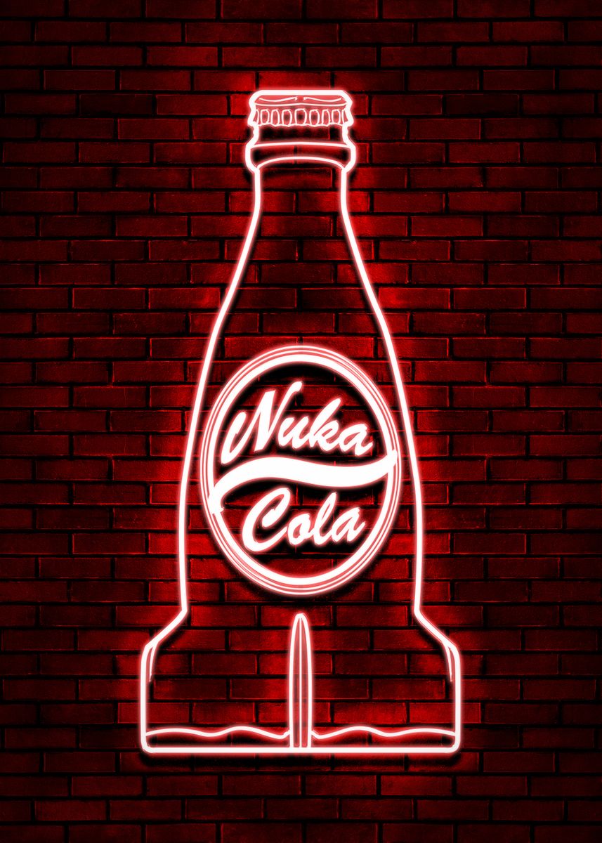 'Nuka Cola Neon' Poster, picture, metal print, paint by Fallout | Displate