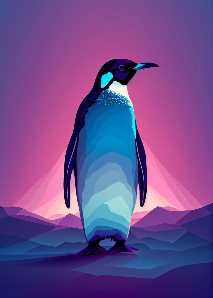 'Life of a Penguin' Poster, picture, metal print, paint by ...