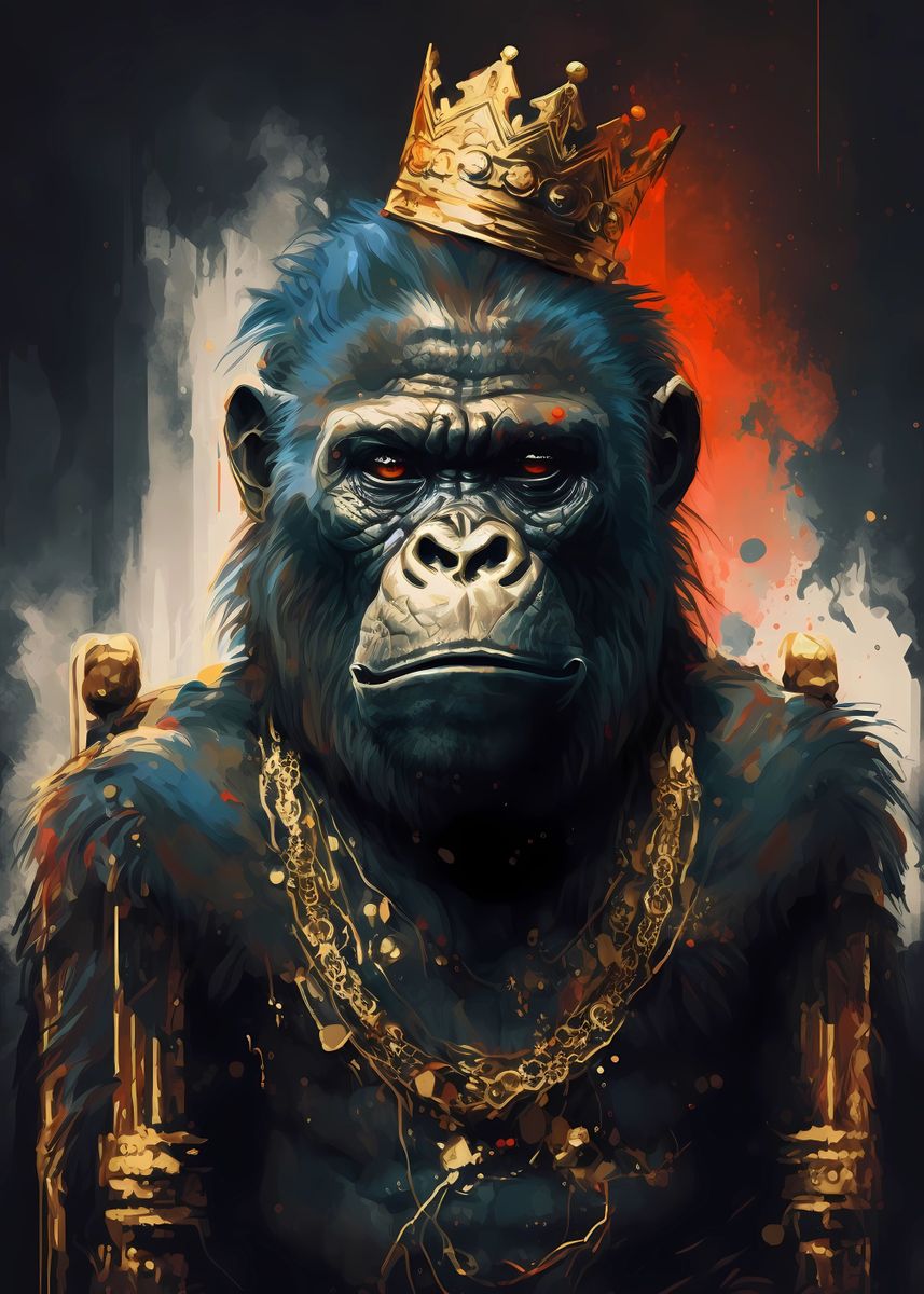 'Gorilla Fantasy genre' Poster, picture, metal print, paint by Bobby ...