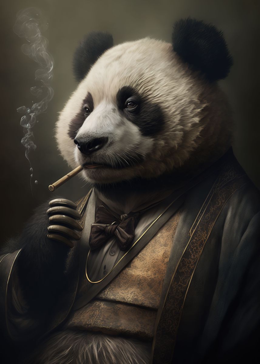 'Wisdom of the panda' Poster, picture, metal print, paint by KoArts ...