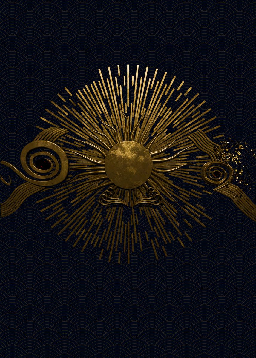 'Japanese sun pattern' Poster, picture, metal print, paint by YushiXVI ...