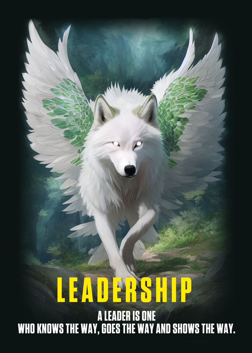 'Leadership Alpha Wolf' Poster, picture, metal print, paint by Van ...