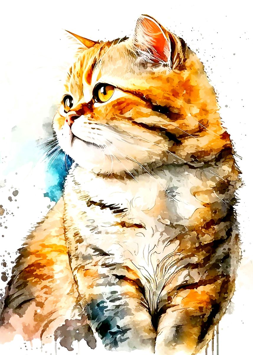 'Cat' Poster, picture, metal print, paint by set more | Displate