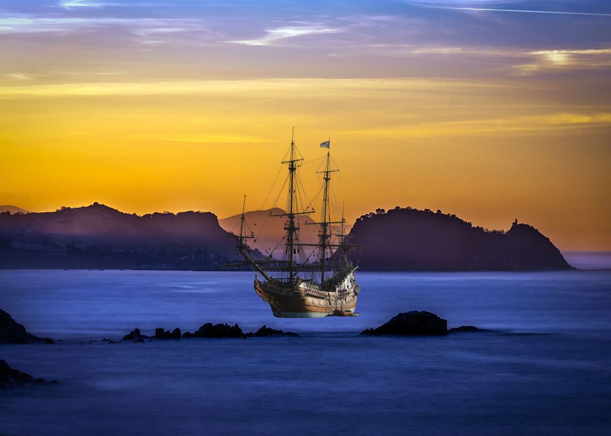 'Fantasy Sailboat 07' Poster by insideportugal | Displate