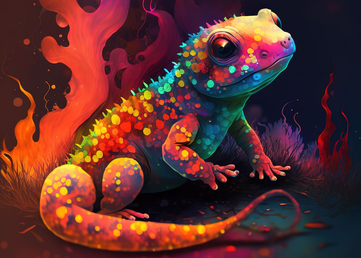 'Gecko Animal' Poster by Anime | Displate