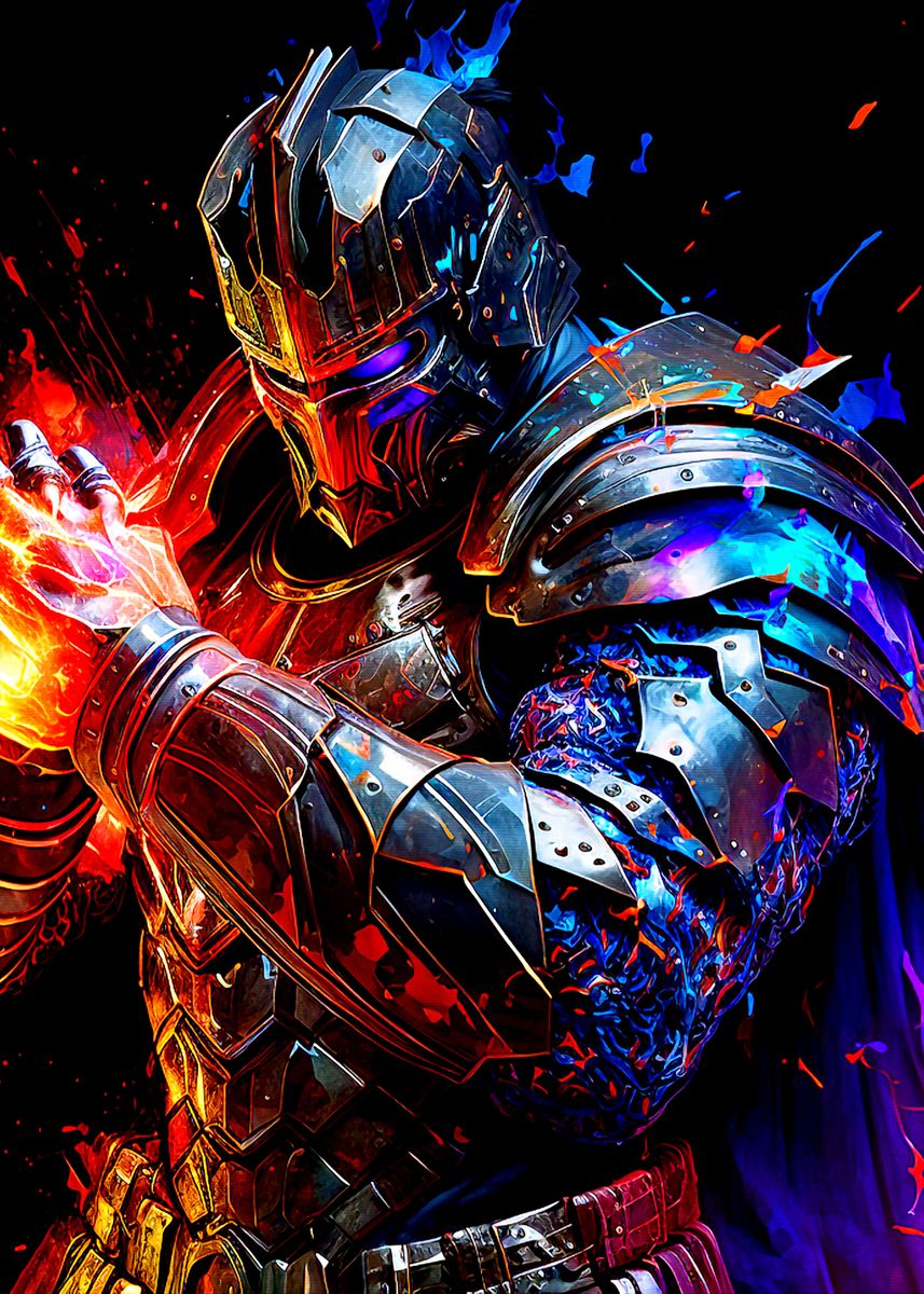 'Fantasy Warrior' Poster, picture, metal print, paint by Hita Ando ...