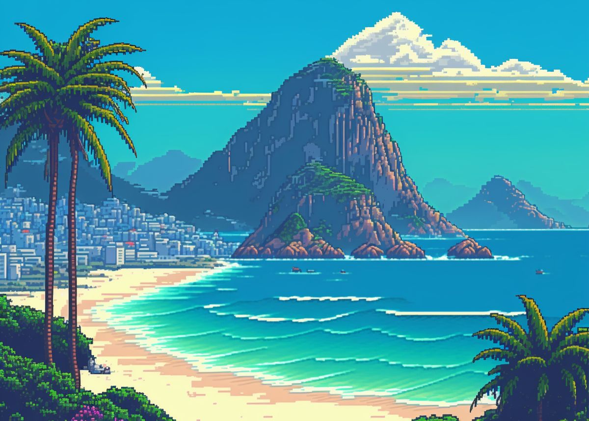 '16bit Rio de Janeiro 02' Poster by Illustration Art | Displate