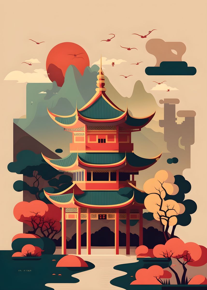 'Chinese Cartoon' Poster, picture, metal print, paint by Marcelo Vieira ...