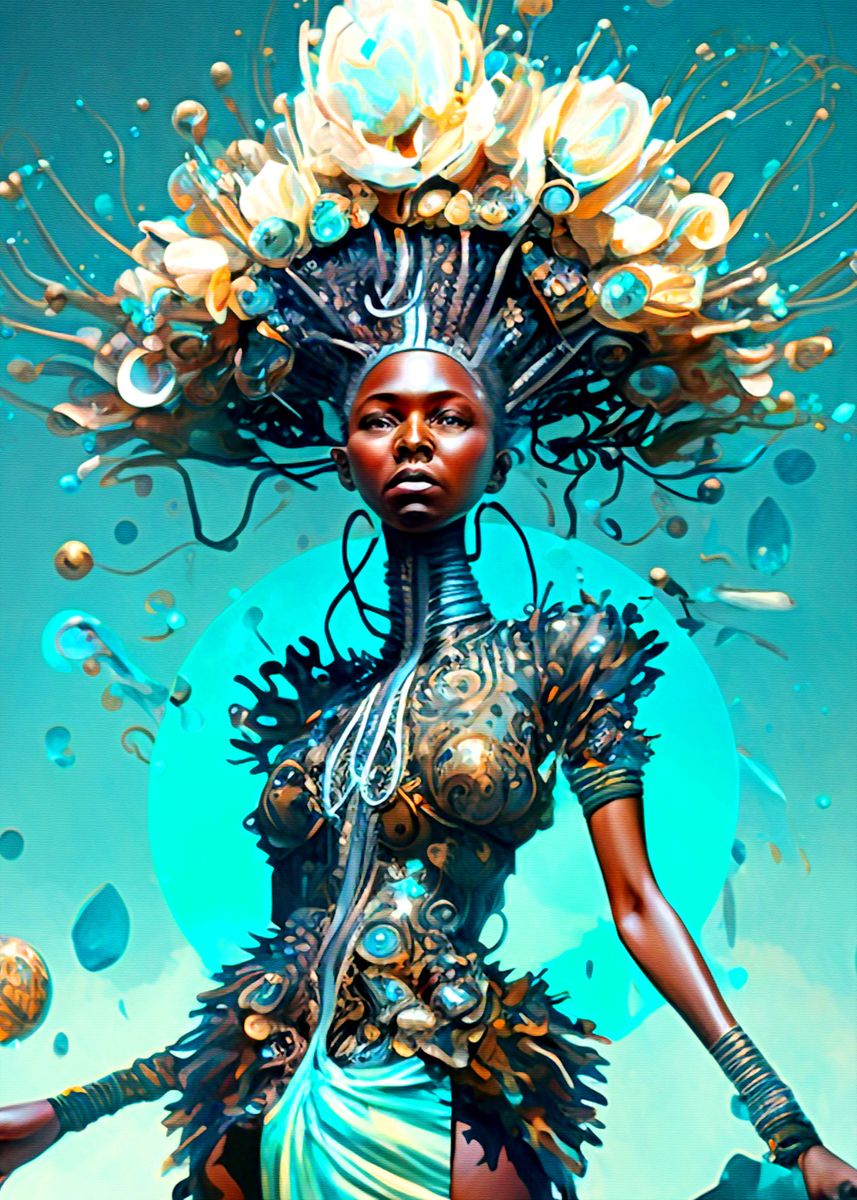 'Model Abstract' Poster, picture, metal print, paint by Anthoni Macller ...