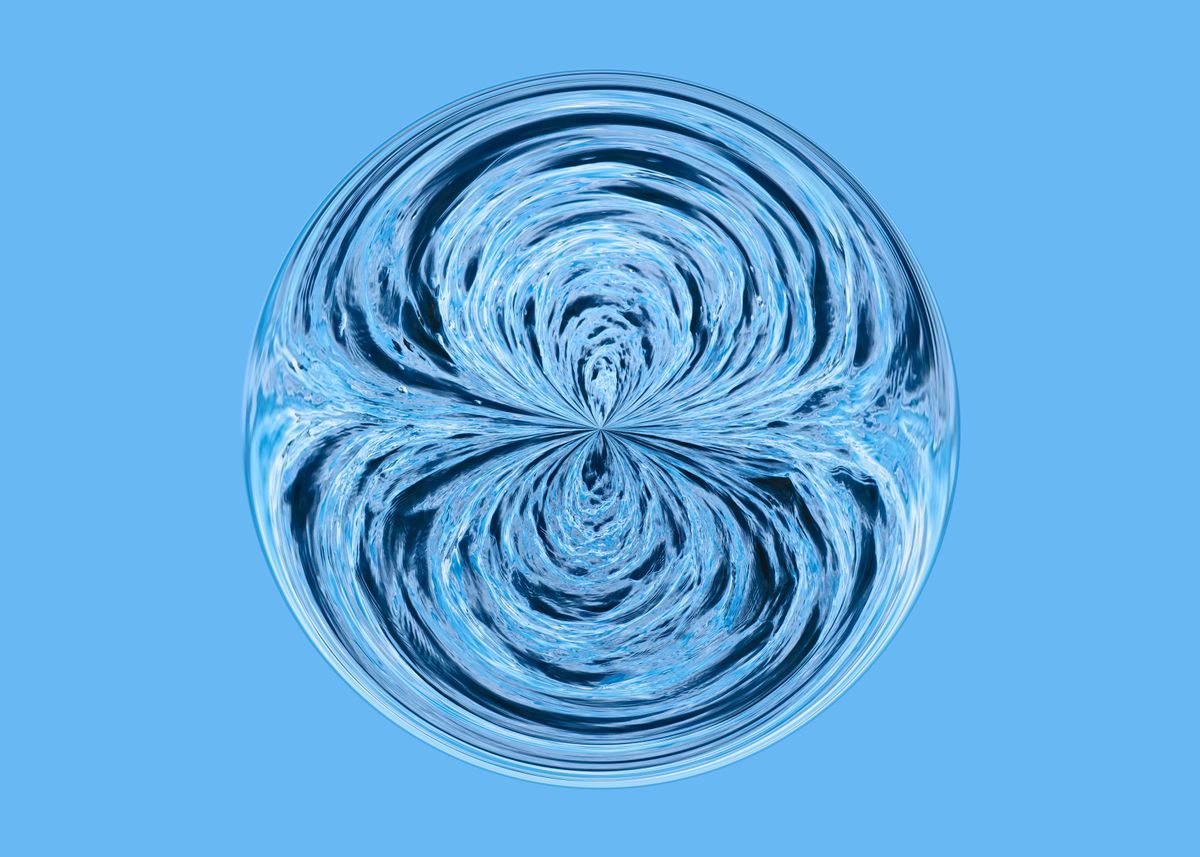 'Bright blue circle art' Poster by Katie Flenker | Displate