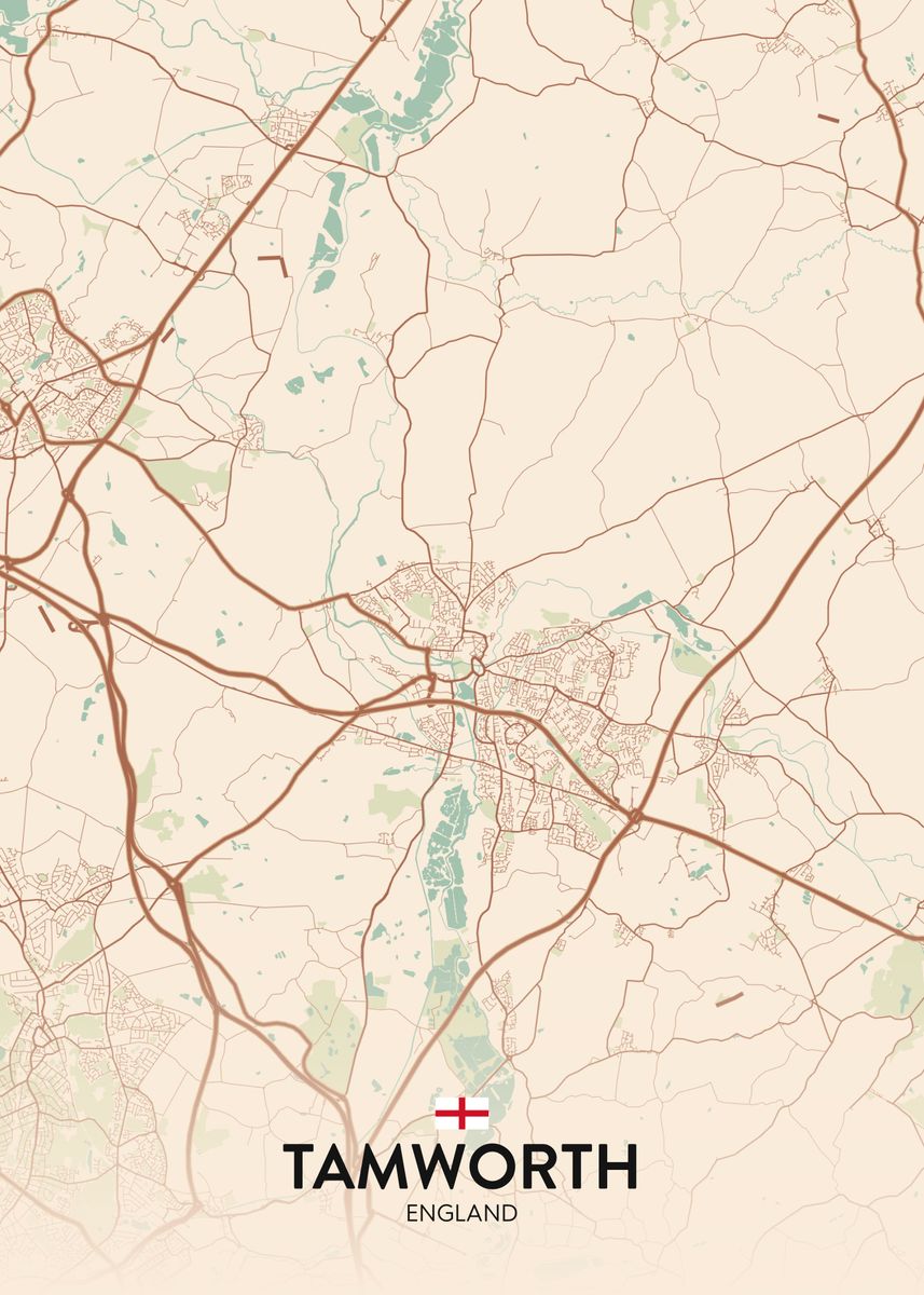 'Tamworth UK' Poster by IMR Designs | Displate