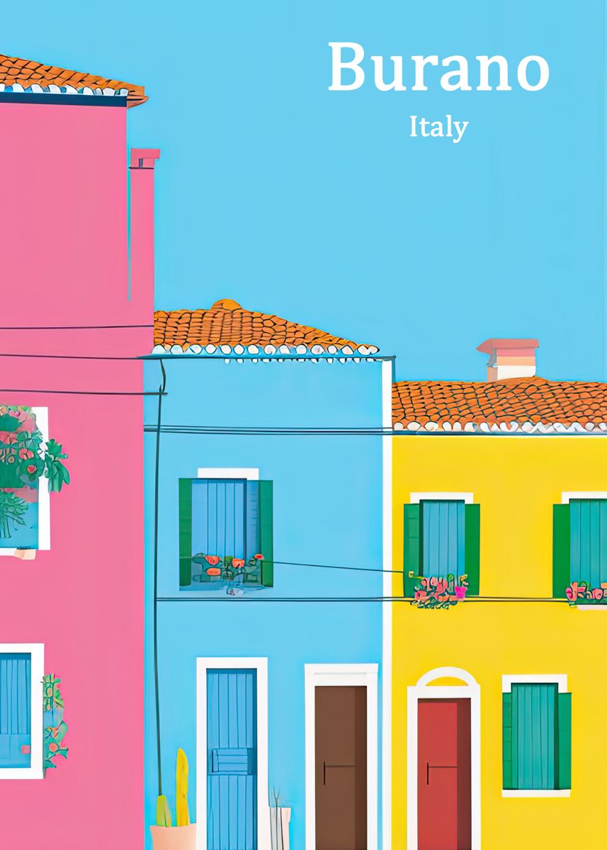 'Burano poster' Poster, picture, metal print, paint by Pietro | Displate