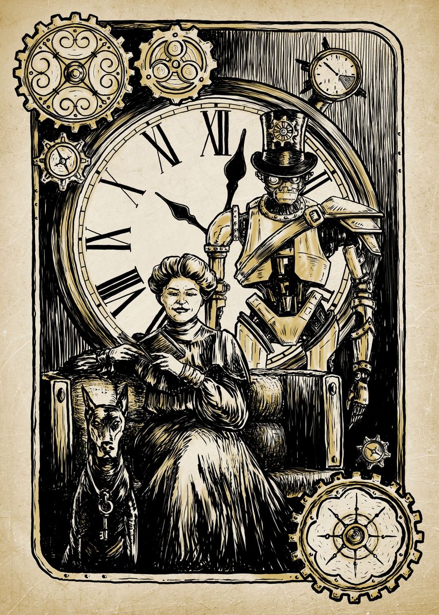 'Steampunk 1' Poster, picture, metal print, paint by Bartomiej Sita ...