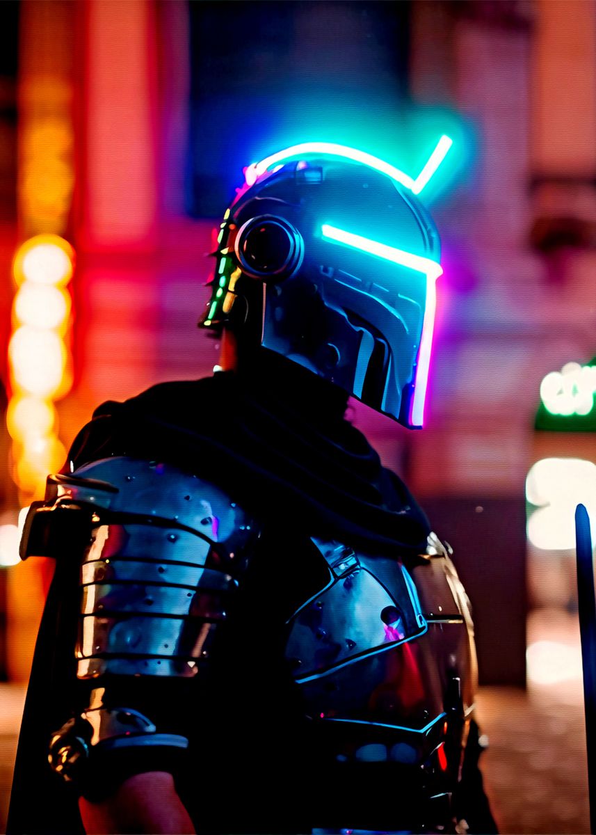 'Cyberpunk Knight' Poster, picture, metal print, paint by Hita Ando ...