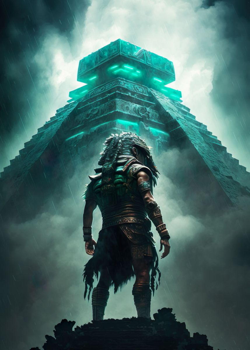 'Obsidian Fighter' Poster, picture, metal print, paint by Ilyrin | Displate