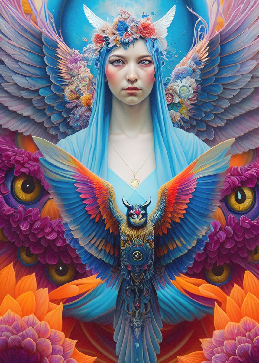 'goddess' Poster, picture, metal print, paint by Carlos Aguirre | Displate