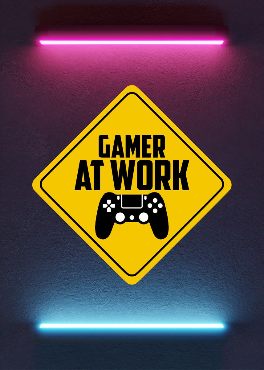 'Gamer At Work' Poster, picture, metal print, paint by Trending Music ...
