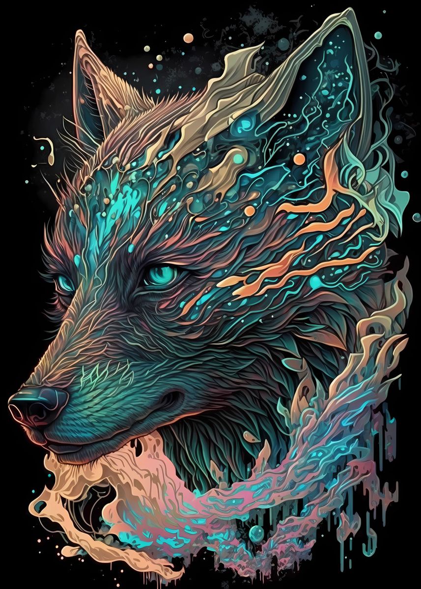 'Wolf Fairy tale characters' Poster, picture, metal print, paint by ...