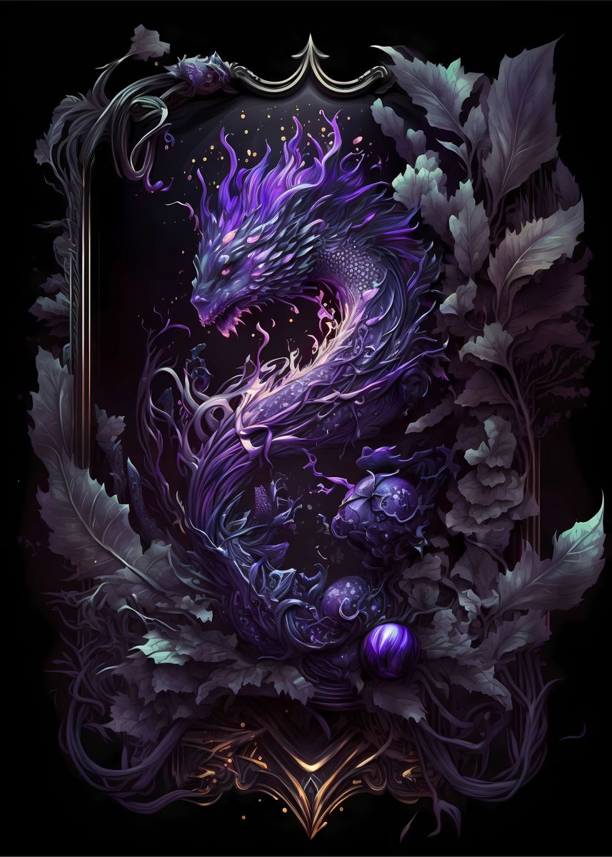 'Dragon Fanciful' Poster, picture, metal print, paint by Antonette ...