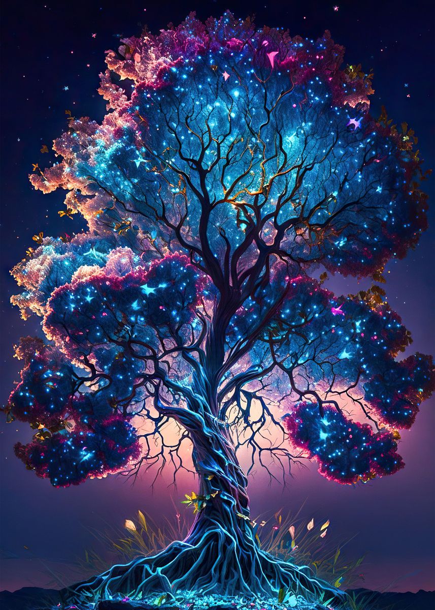 'Mystical Tree 1' Poster, picture, metal print, paint by Rh Ell Scapes ...