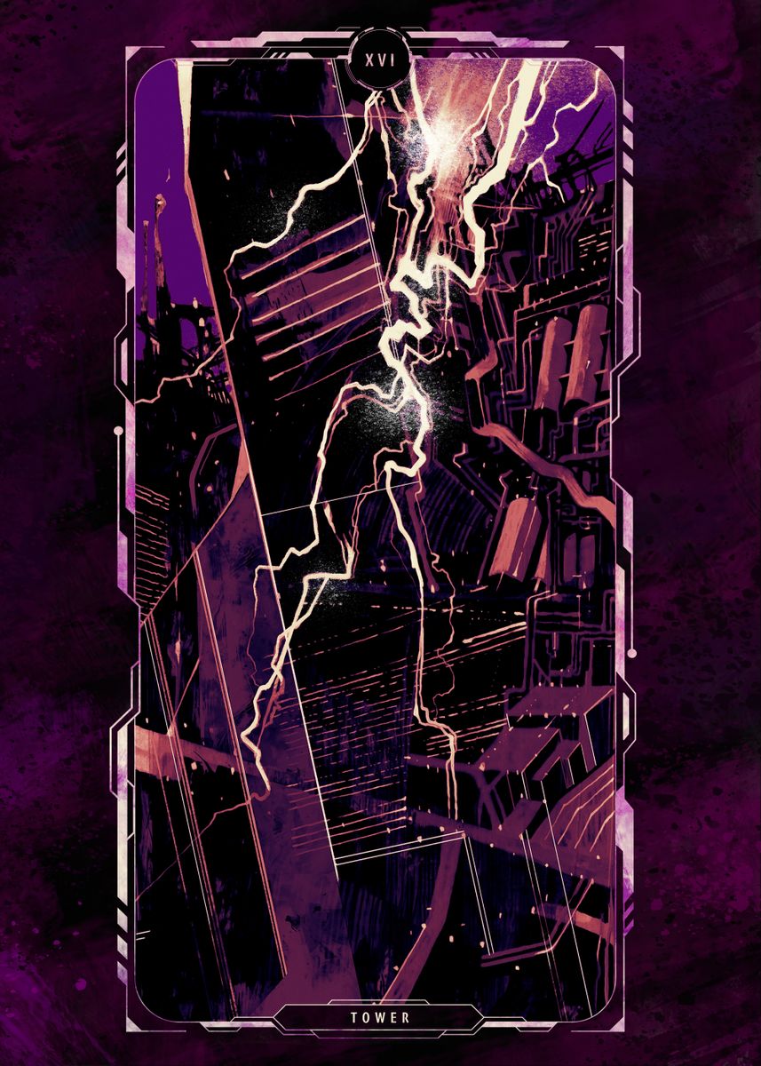 'Tower' Poster, picture, metal print, paint by Cyberpunk 2077 | Displate