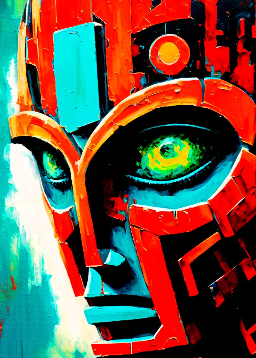 'Abstract Face' Poster, picture, metal print, paint by dnland thane ...