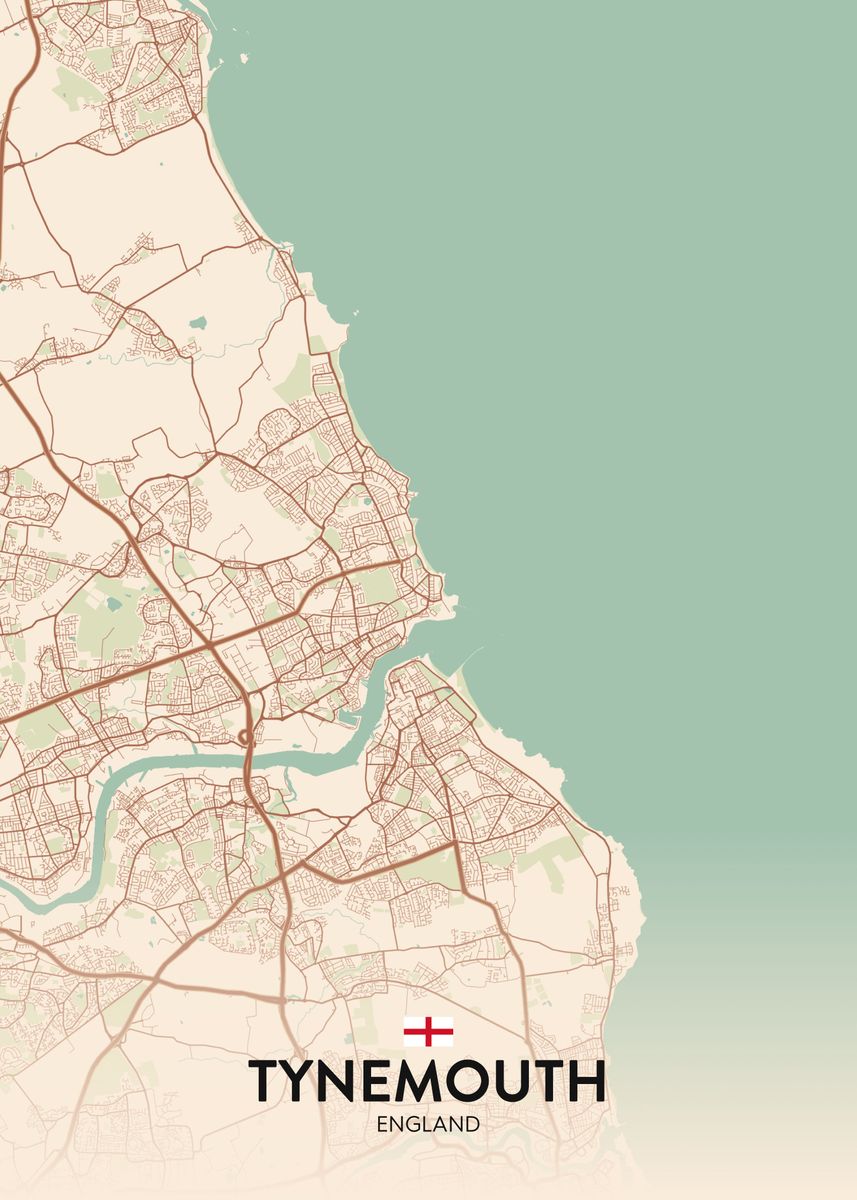 'Tynemouth UK' Poster, picture, metal print, paint by IMR Designs ...