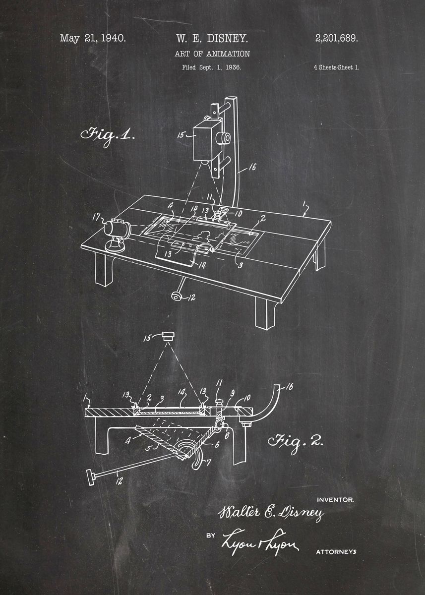 'Art of animation disney' Poster, picture, metal print, paint by ...