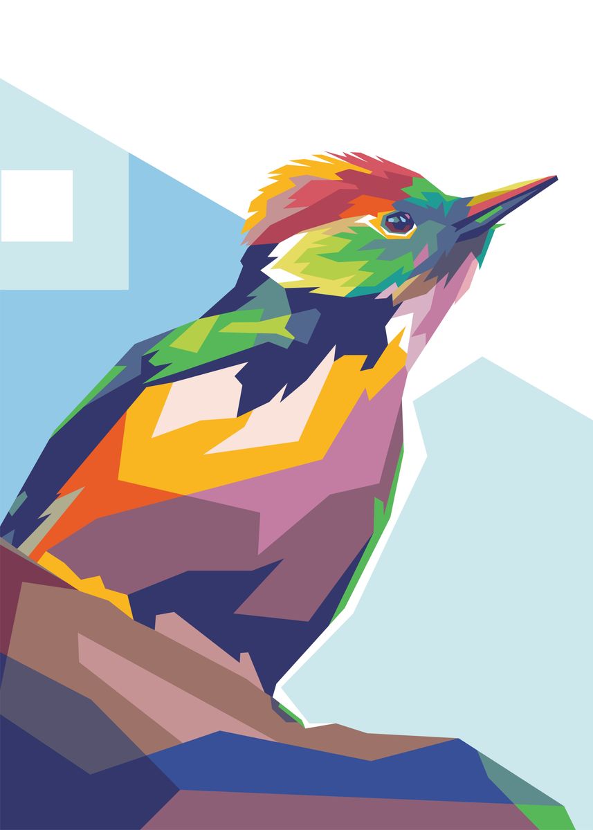 'Starling Cute Popart' Poster, picture, metal print, paint by Rizky Dwi ...