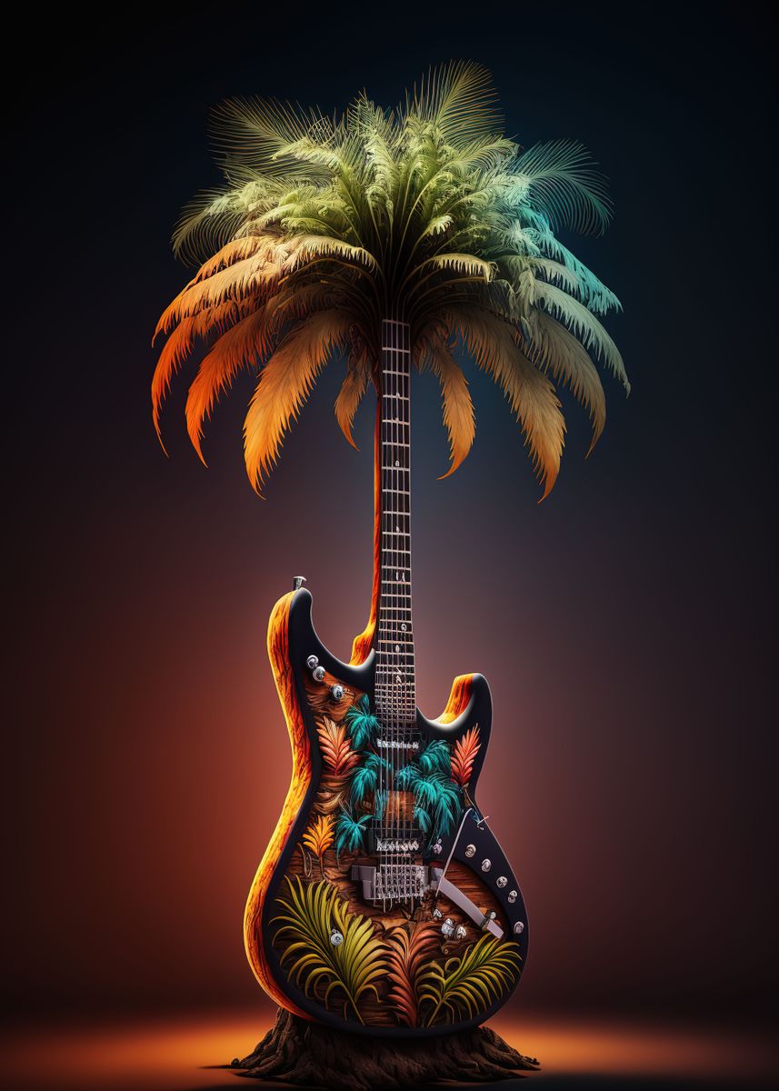 'Guitar Music' Poster by Zachariah Stacey | Displate